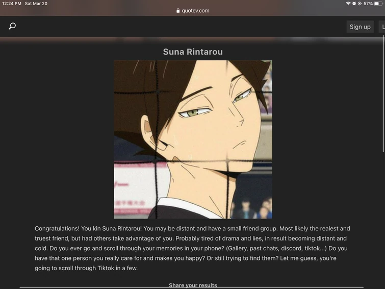 This is an eerily accurate Haikyuu kin quiz... | Fandom