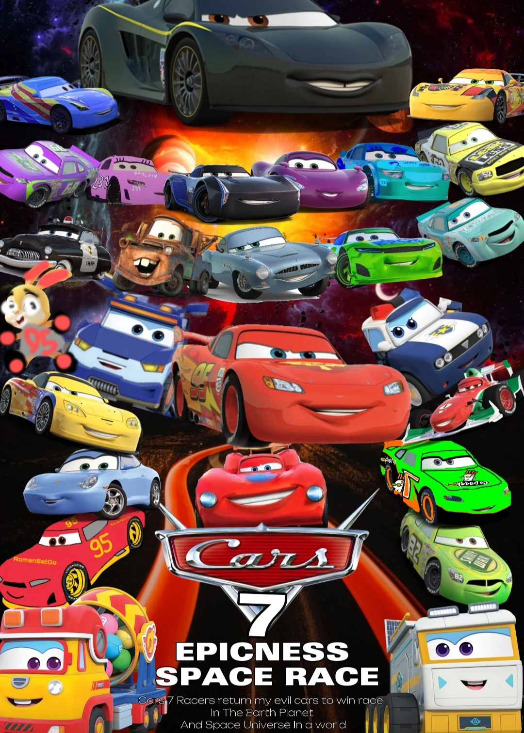 Cars 7: Epicness Space Race Poster Movie (2036) | Fandom