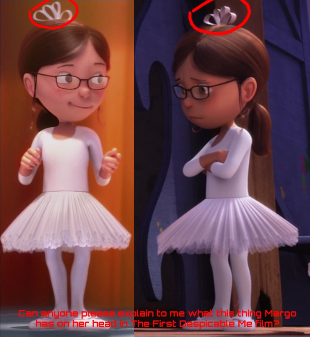 Question for something I noticed on Margo in the first Despicable Me ...