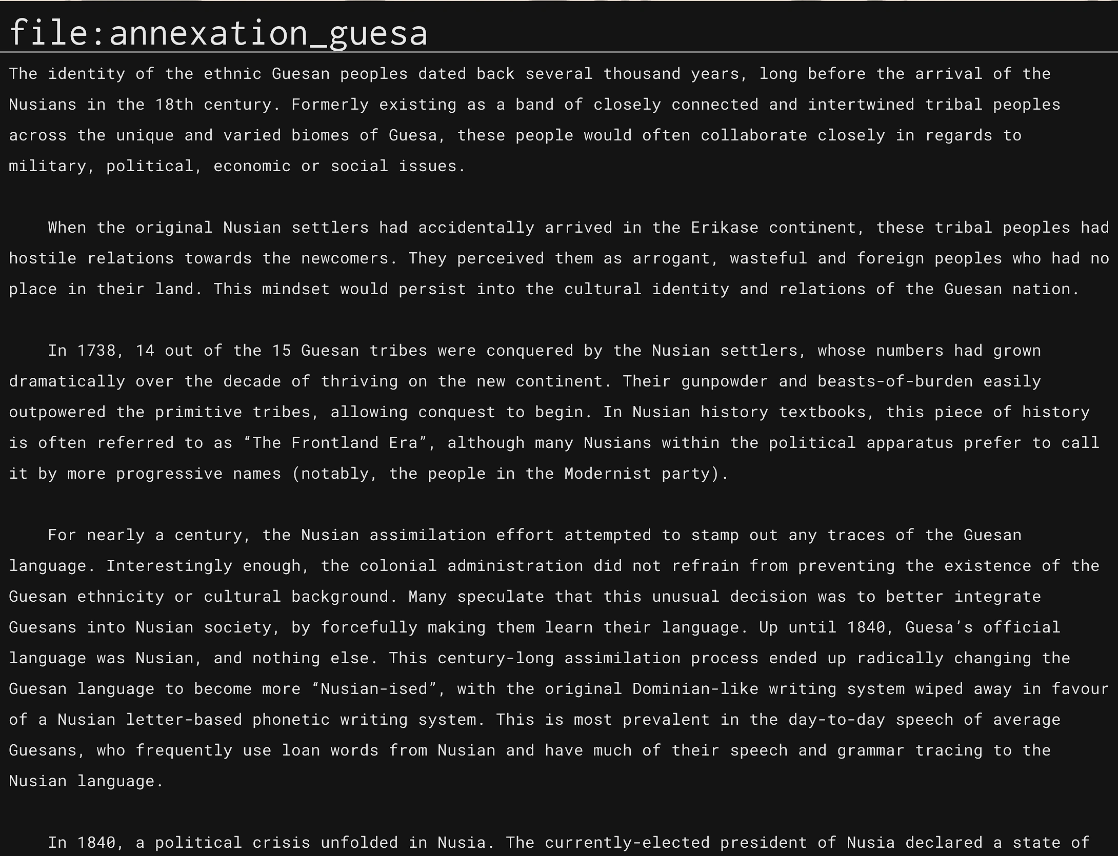 lore 4 guesa | Fandom