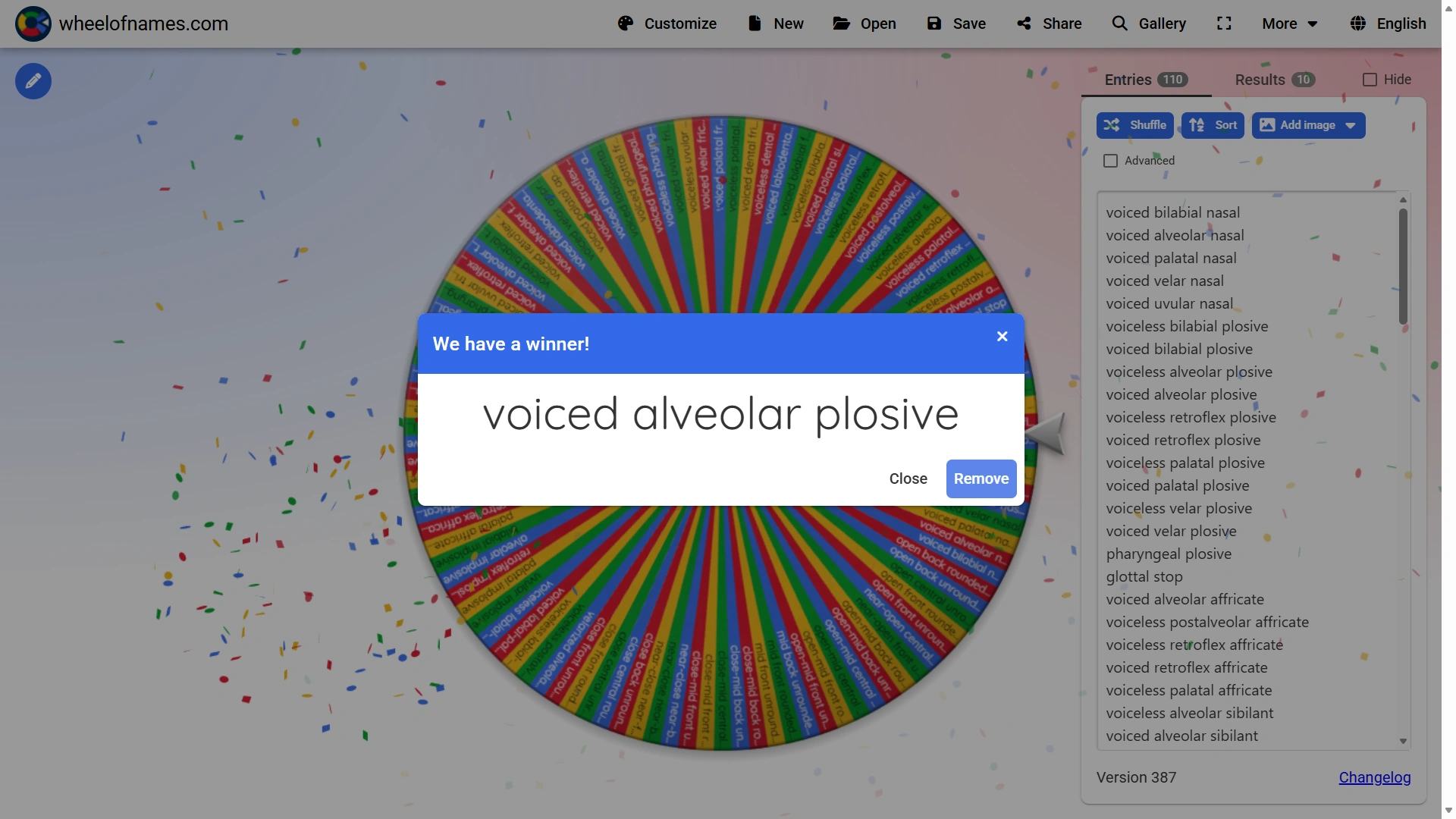 If the spinner lands on your favorite IPA symbol, you’re out. (Round 21 ...
