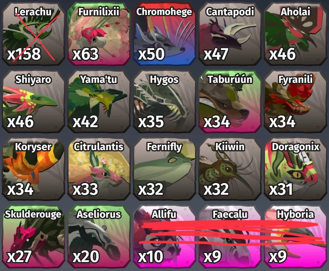 Trading 1 species here per 1 lerachu! | Fandom