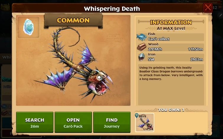 My Rise of Berk dragon collection (a How to Train Your Dragon mobile ...