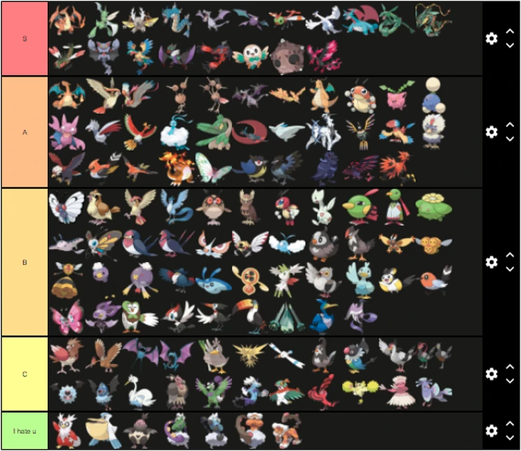 Flying type tier list | Fandom