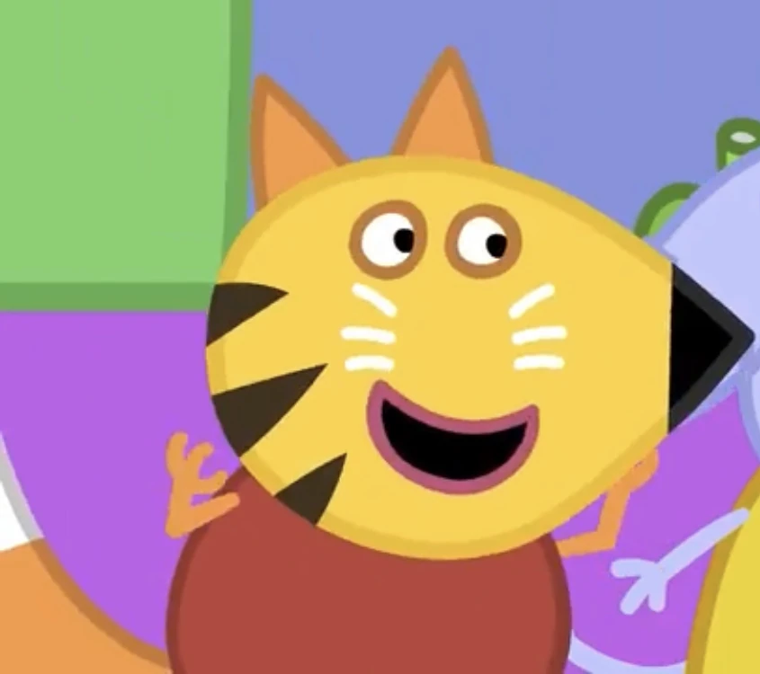 Freddy Fox's face is painted like a tiger like the original episode ...