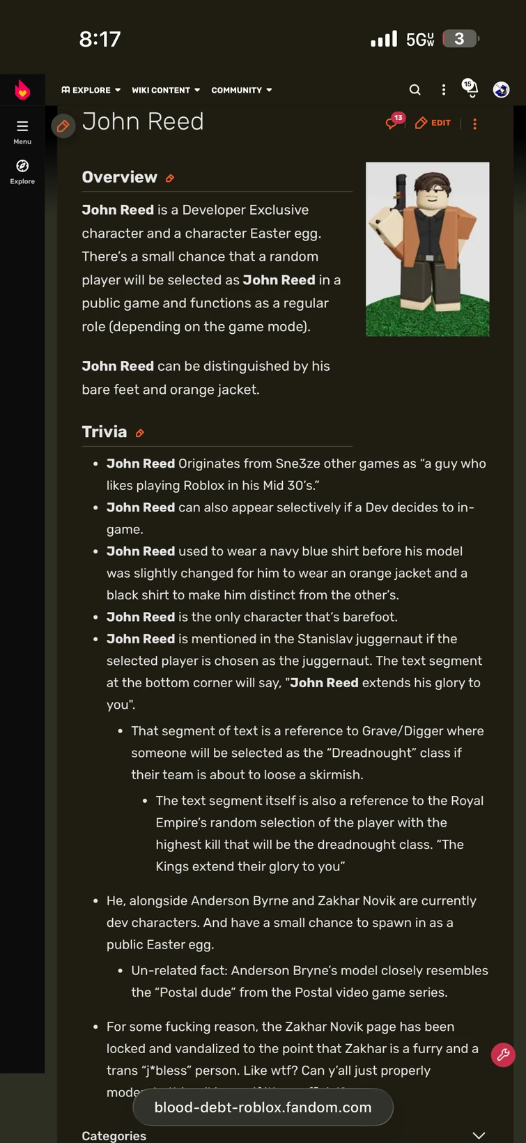 Finally made the choice to fix John Reed’s article | Fandom