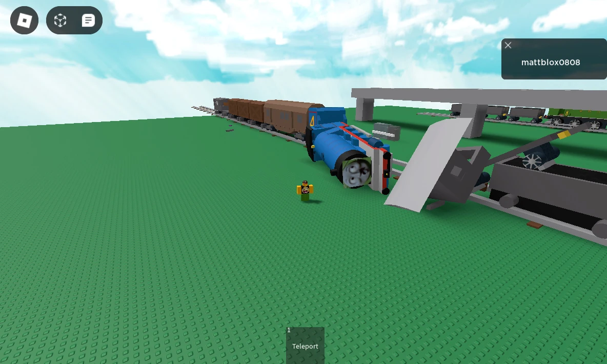 ROBLOX screenshots: Gordon crashed into the break van while pulling the ...