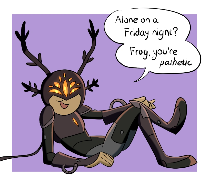 Alone on a friday night? Frog, you're pathetic. (funny Darcy fan art ...