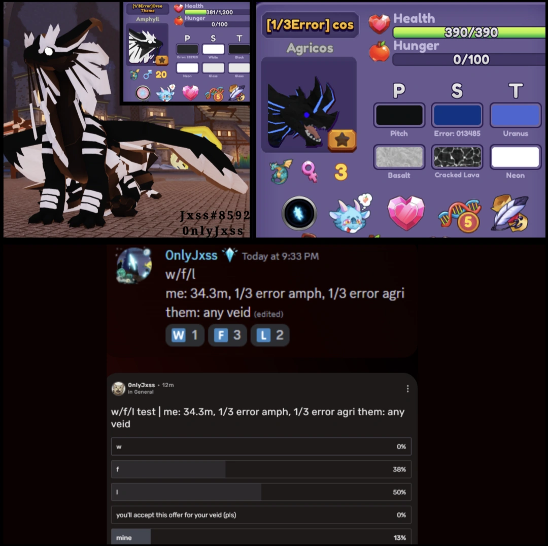 Selling 1/3 error Oreo themed amph + 1/3 error agri | offering for any veid (overpaying) | Fandom