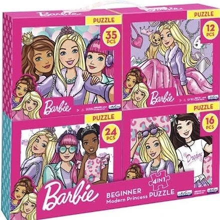 Barbie Princess Adventure Puzzle 4 Set Pack Big And Mini Size 4 In 1 ...
