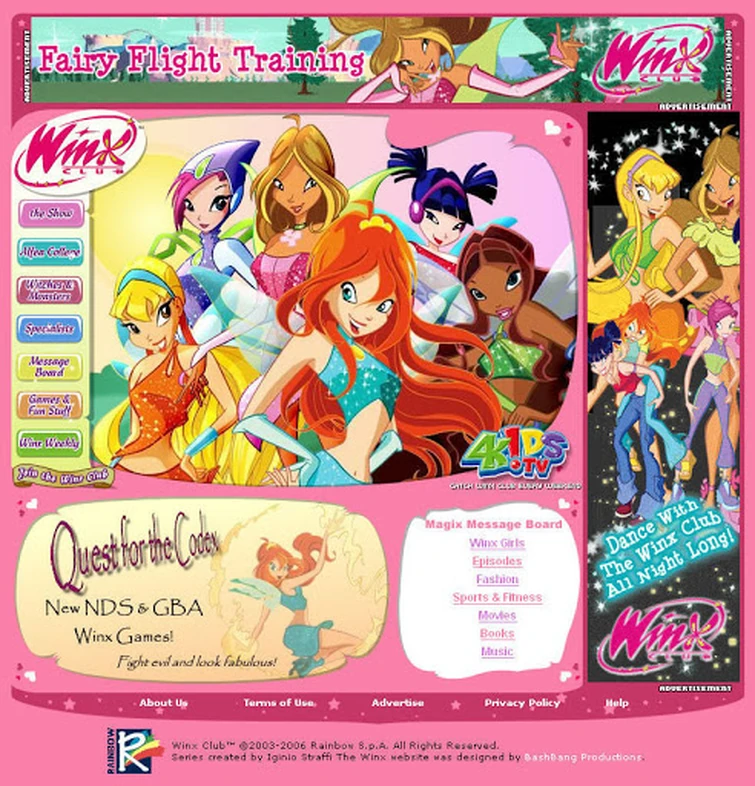Old Winx Club website | Fandom
