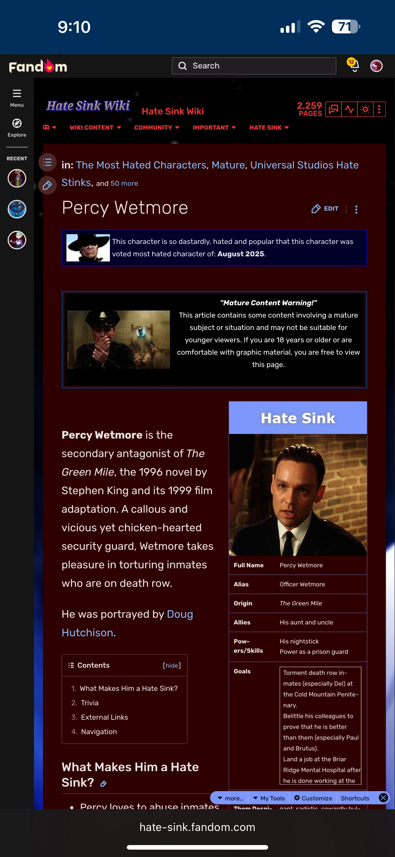 Percy Wetmore | Fandom