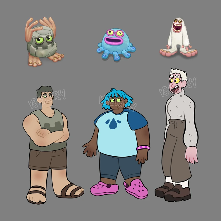 Monsters as humans (Art by me) | Fandom