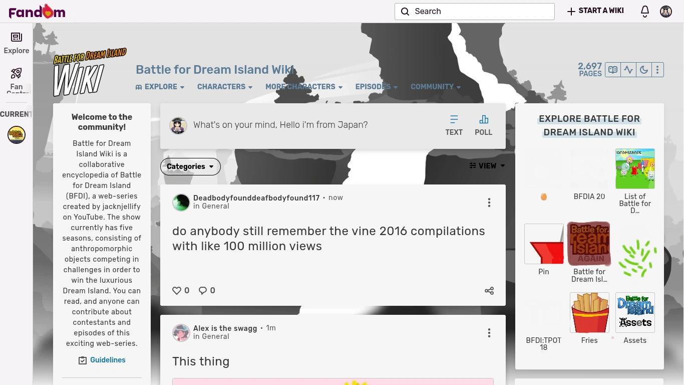 a totally normal bfdi wiki screenshot | Fandom