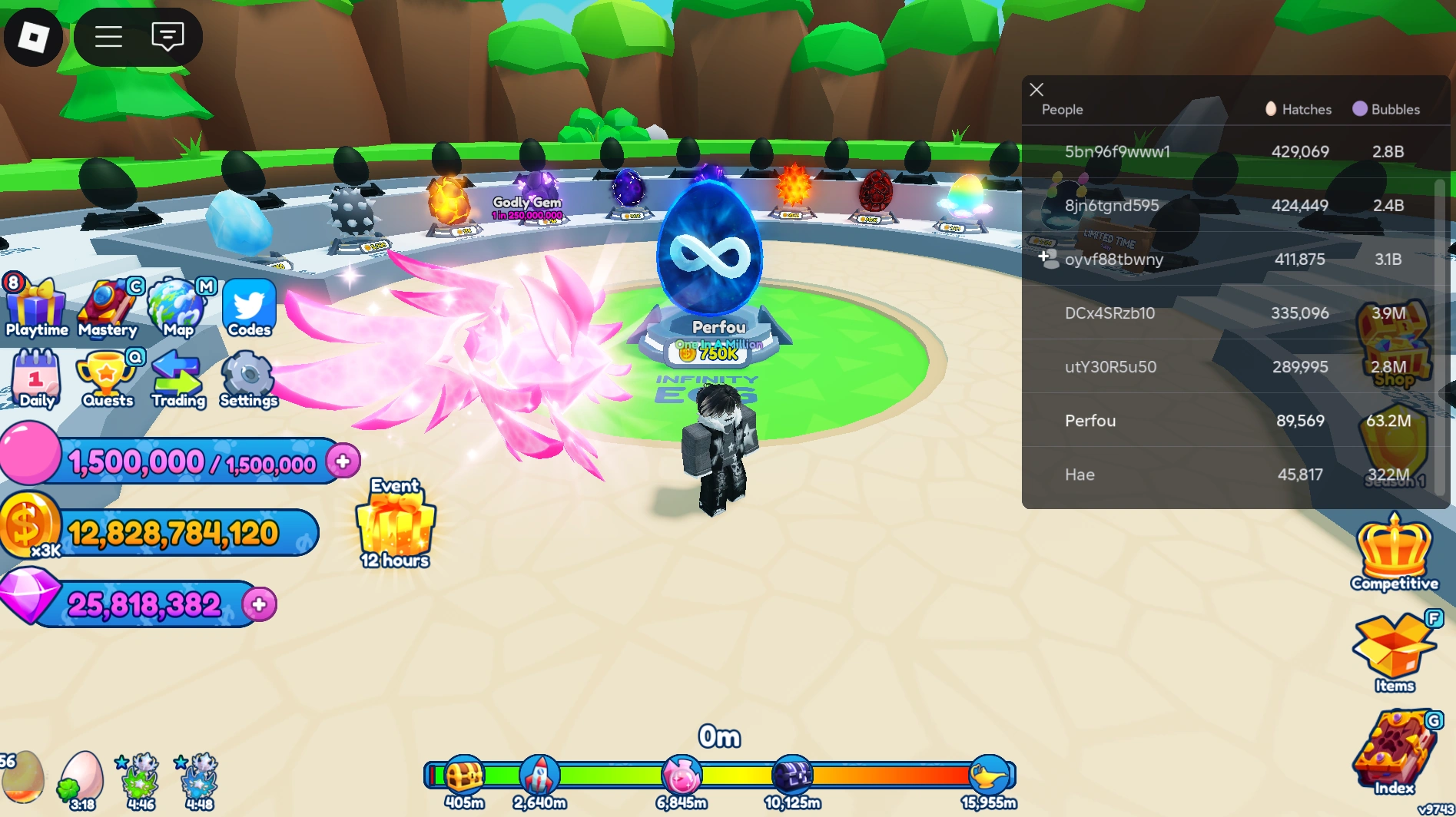 W infinity egg, was trying to hatch hexarium and rainbow shock for ...