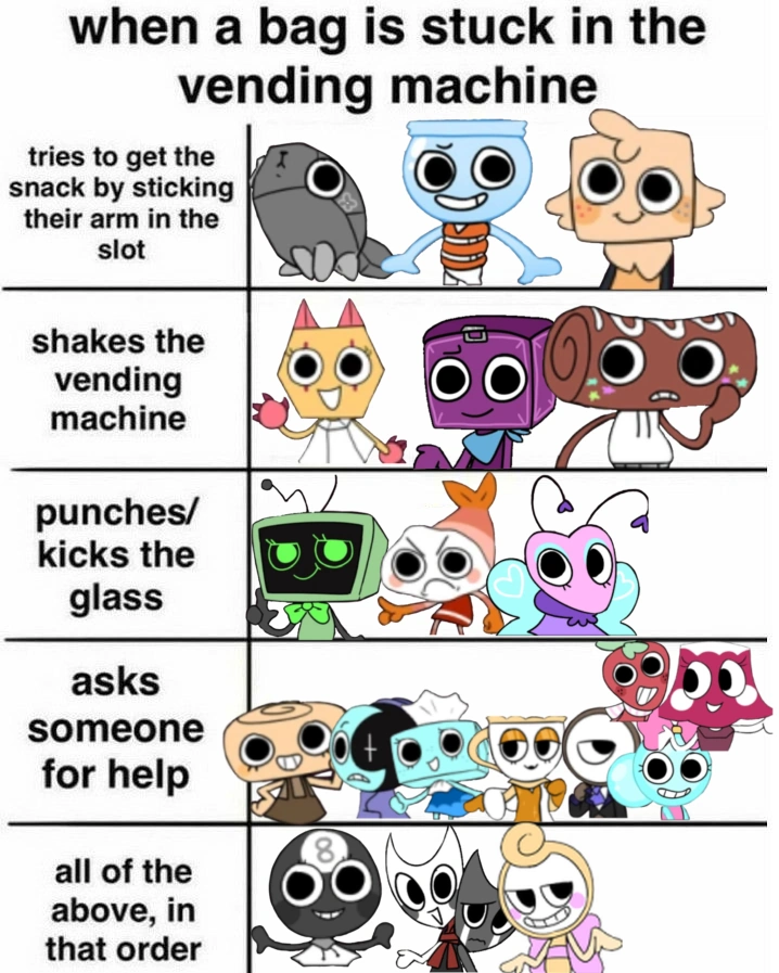 When a bag is stuck in the vending machine | Fandom