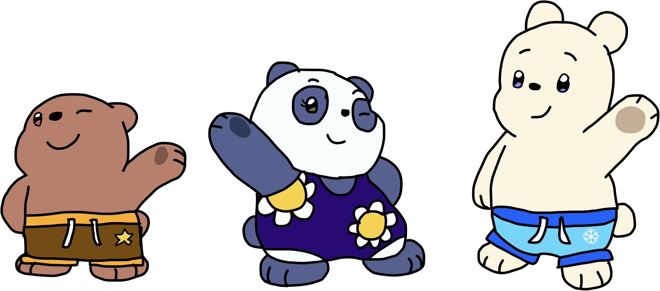 The baby bears are ready for the summer! (I drew this) | Fandom