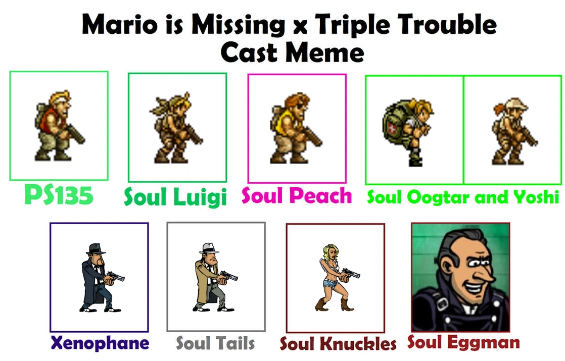 Mario is Missing x Triple Trouble Cast Meme : Marco is Missing VS Cannoli Trouble [FNF] | Fandom