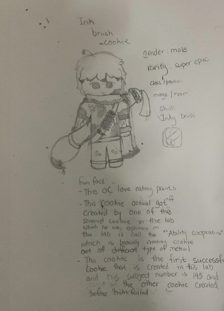 More OC meet and ask ink brush cookie (pls someone stop me from making ...