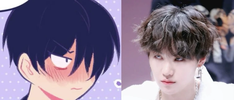 BTS Suga as Goth/Felix from Boyfriends (WEBTOON). They looks alike and ...