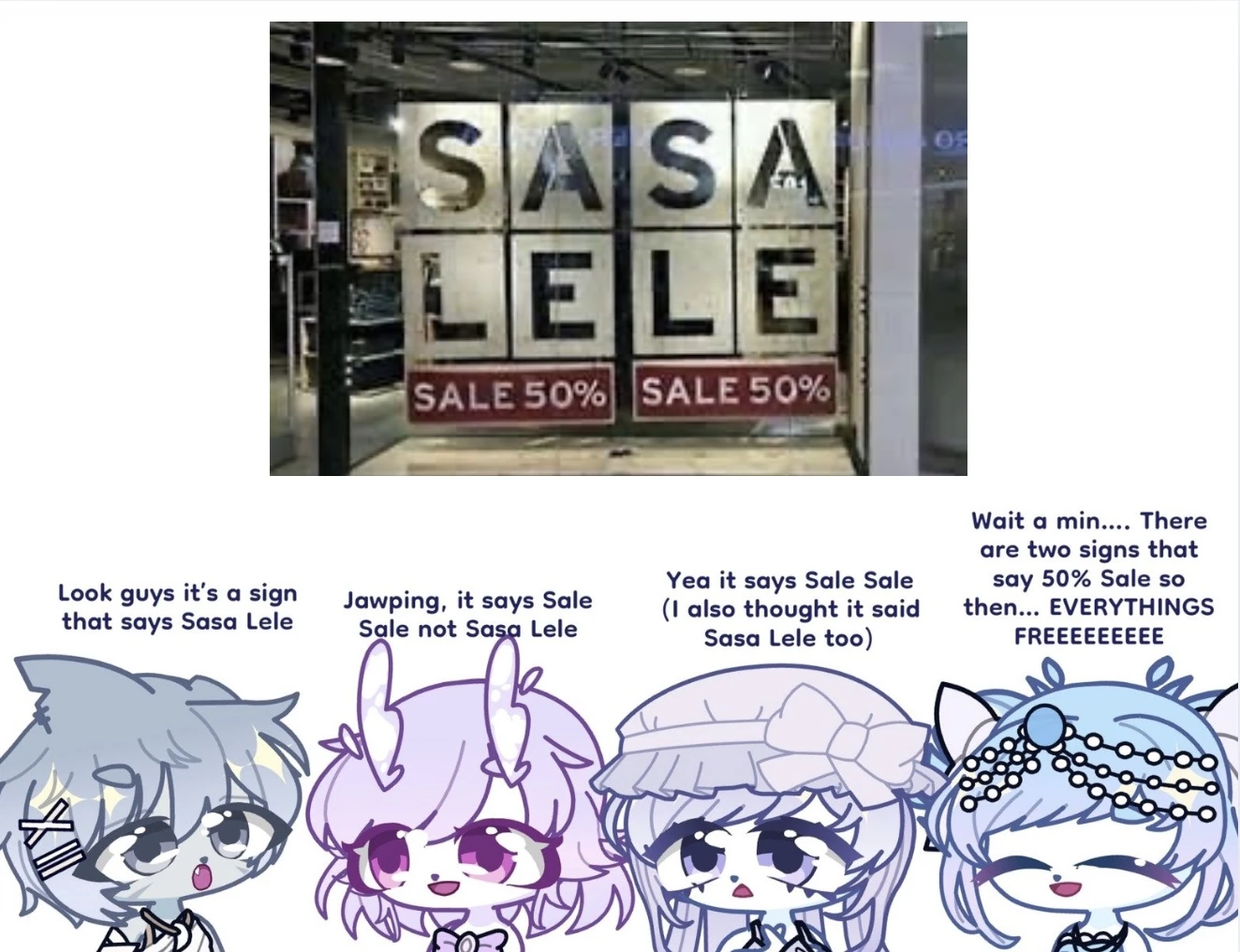 Decided to make the Sasa Lele meme but with my teenieping ocs bc why ...