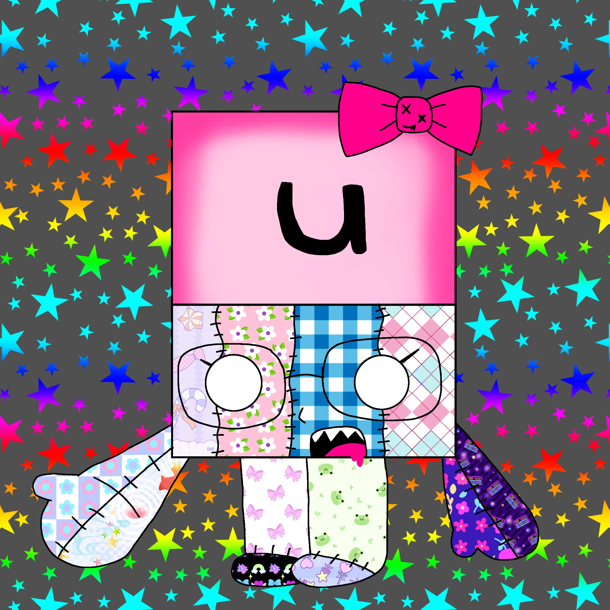 Alphablock u in 2000s Digital art style (+ patchwork patterns) | Fandom