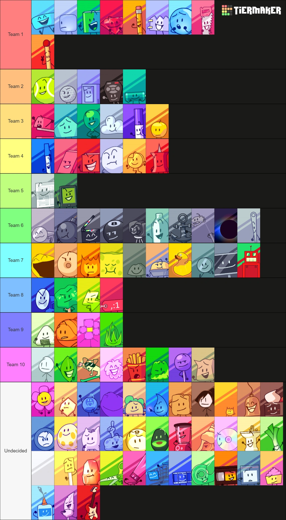 BFDI Wiki Makes BFDI Teams - 8 | Fandom