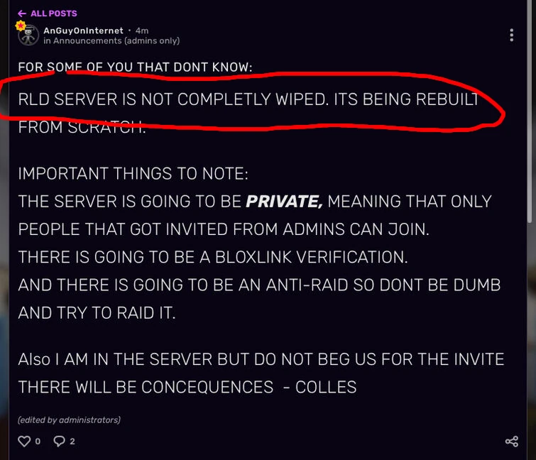 THE RLD WIKI DISCORD HAS BEEN WIPPED AWAY | Fandom