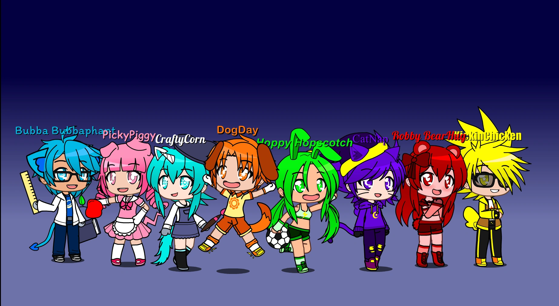 I made my anime Smiling Critters in Gacha Club! | Fandom