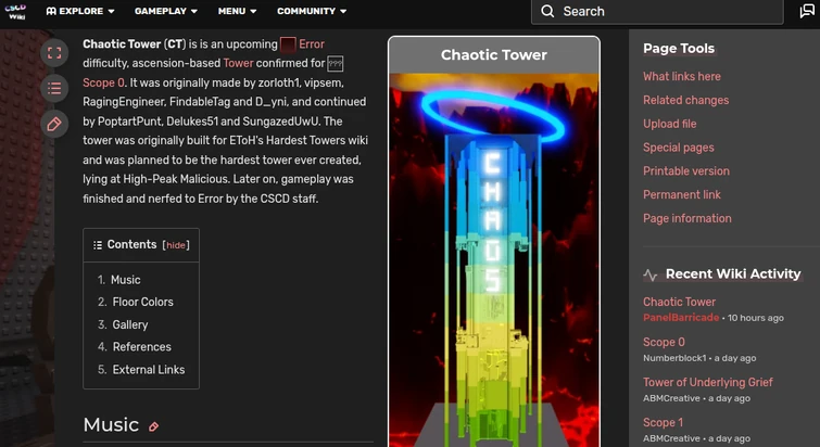 They added chaotic Tower to cscd scope 0 | Fandom