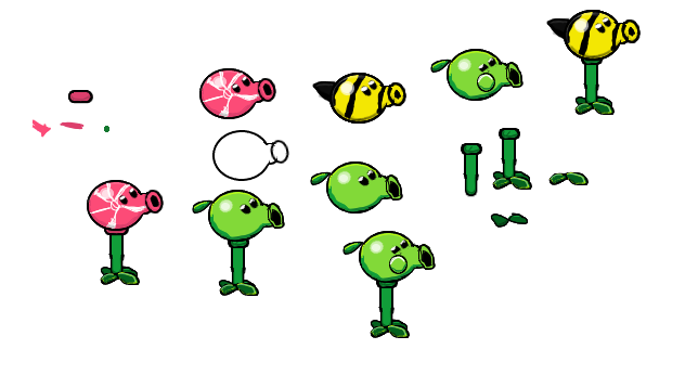 Some Peashooter sprites | Fandom