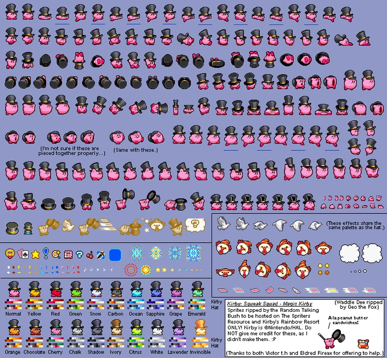 the Magic spritesheet cause why not and yes this is from spriters ...
