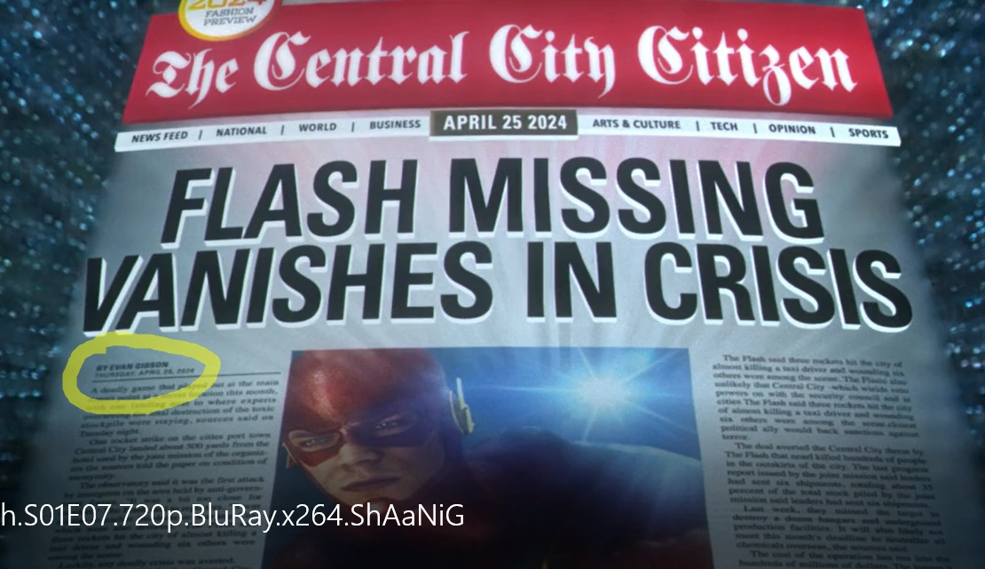 The byline in the article in season 1 | Fandom