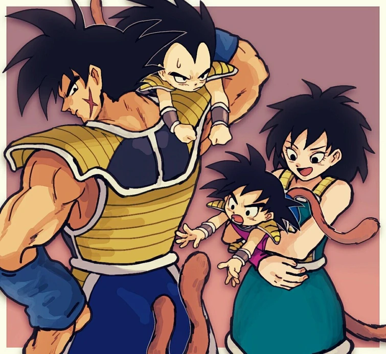 Bardock and Gine and their family 'cause it's really cute and adorable ...