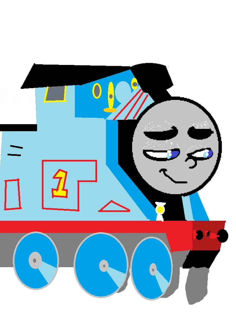 i drew thomas from percy in the middle in ms paint | Fandom