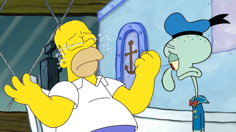 Squidward meets Homer Simpson | Fandom
