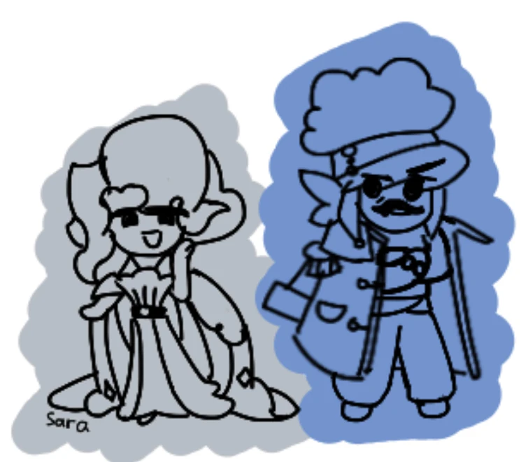 Oyster and Captain Caviar doodles on Magma | Fandom