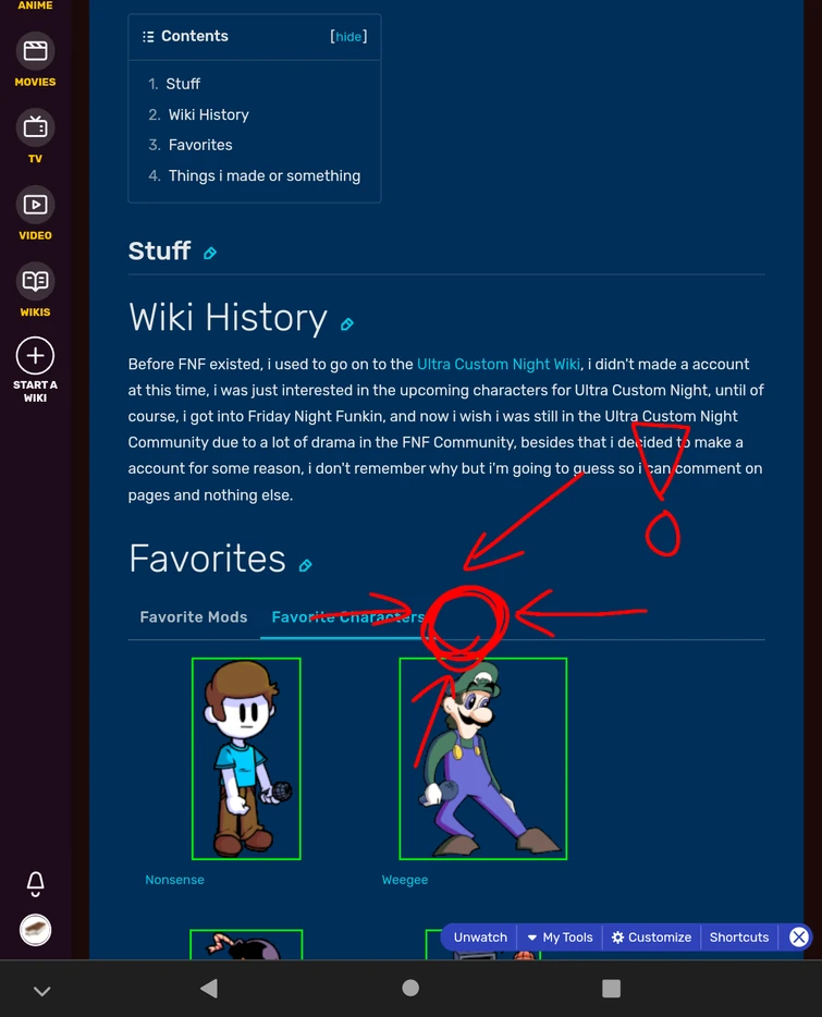 Yoo I found secret tab on my own page OMG!!!!!!!!! (There's actually a ...