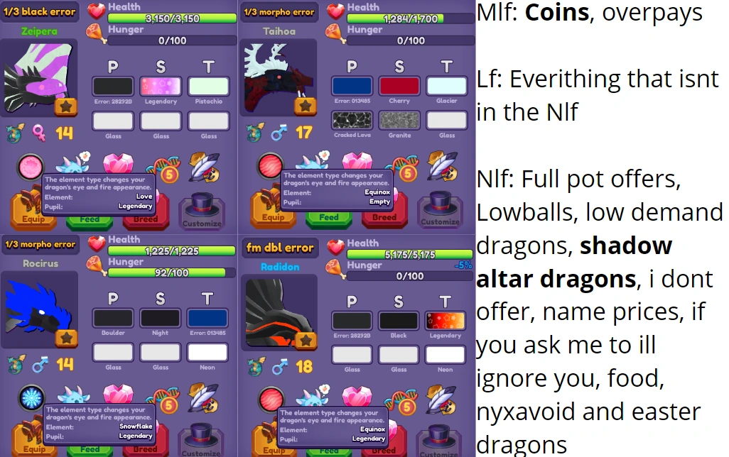 Trading/Selling Errors | Fandom