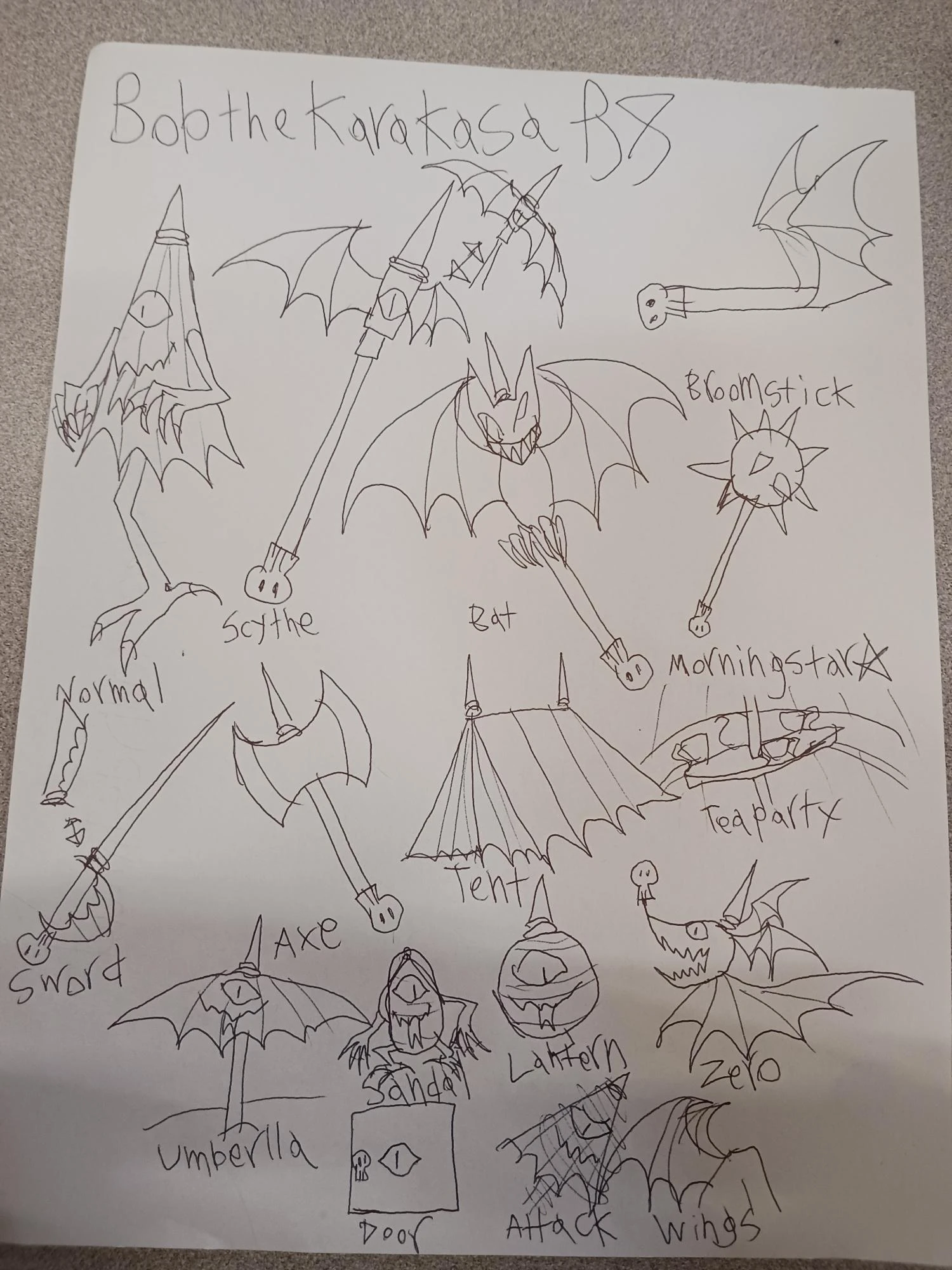 Bob the Karakasa concept art from Bancho Sarayashiki | Fandom