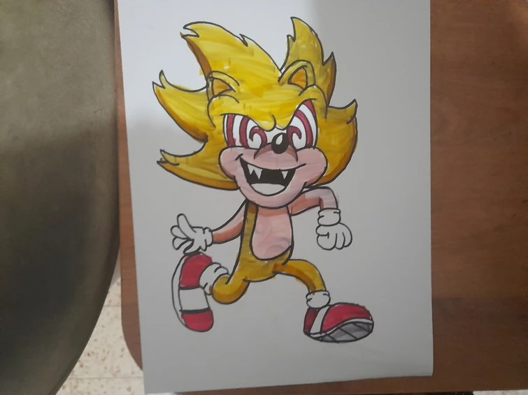 My drawing of Fleetway Super Sonic | Fandom