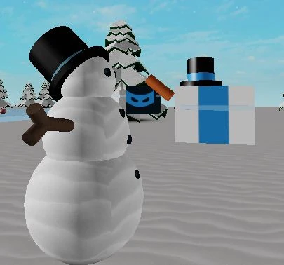 i dare t block to draw these:a picture of a frosty bee making a snowman ...