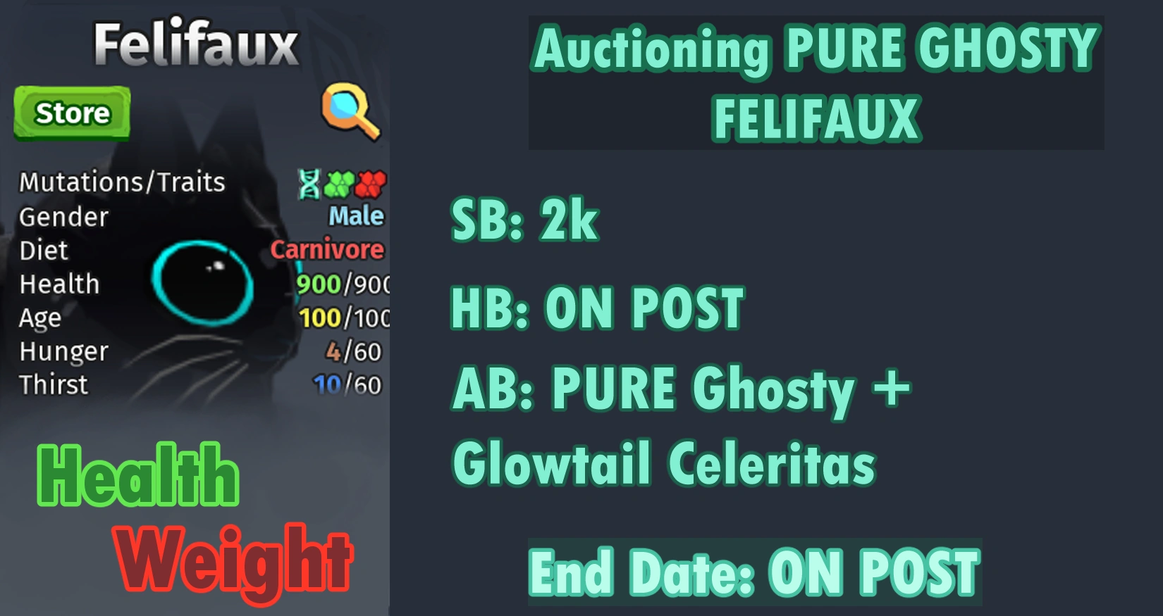 auctioning a pure ghosty felif! | Fandom