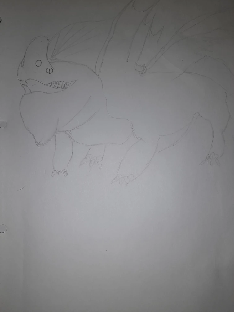 I'm really bored so I drew Toothless | Fandom