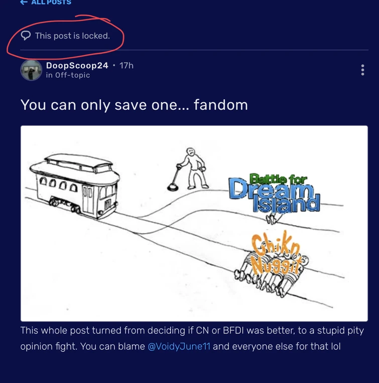 Another post lock. | Fandom