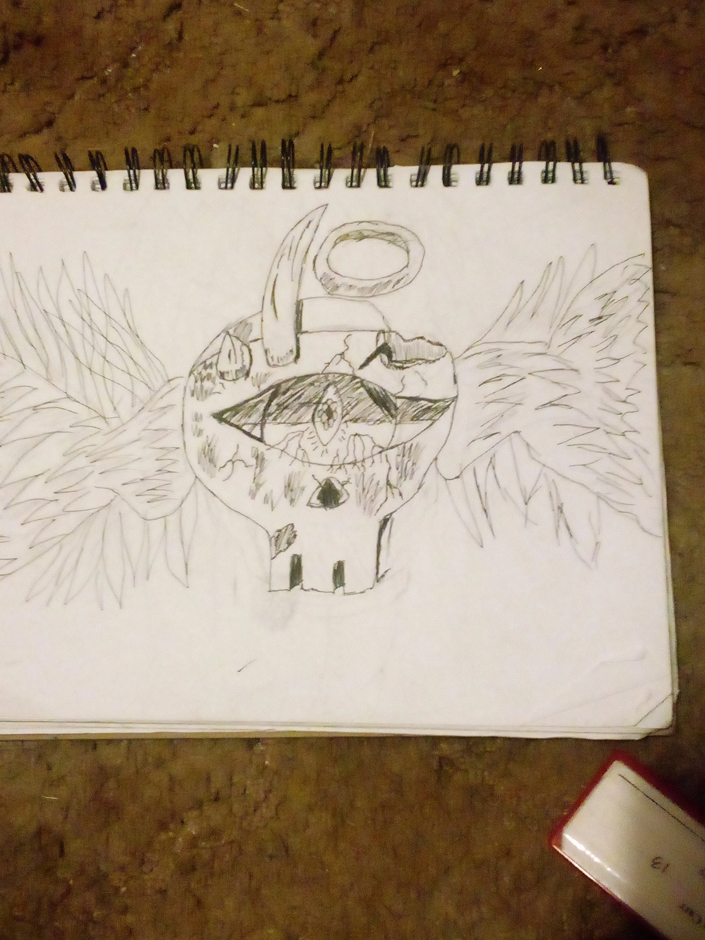 Flying Skull Art | Fandom