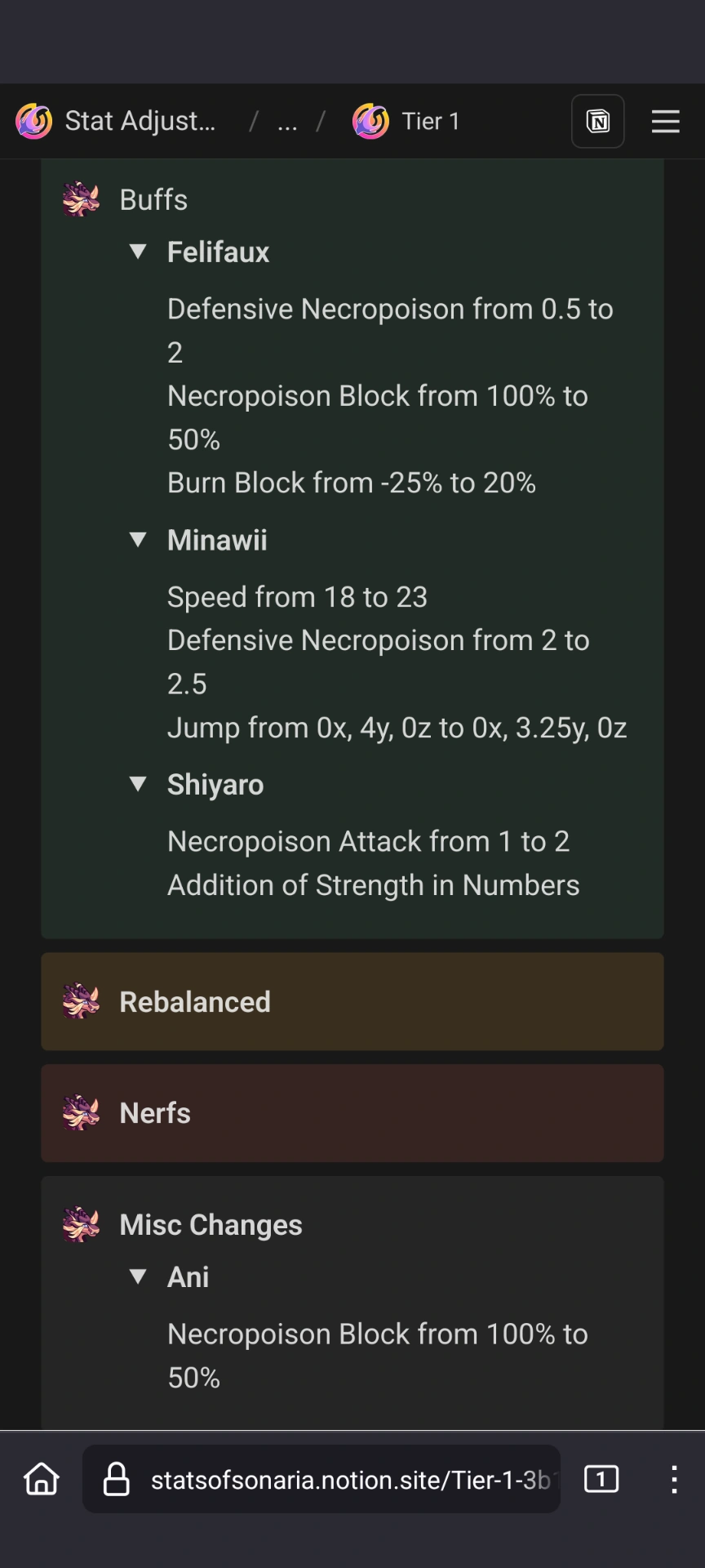 Stat changes | Fandom