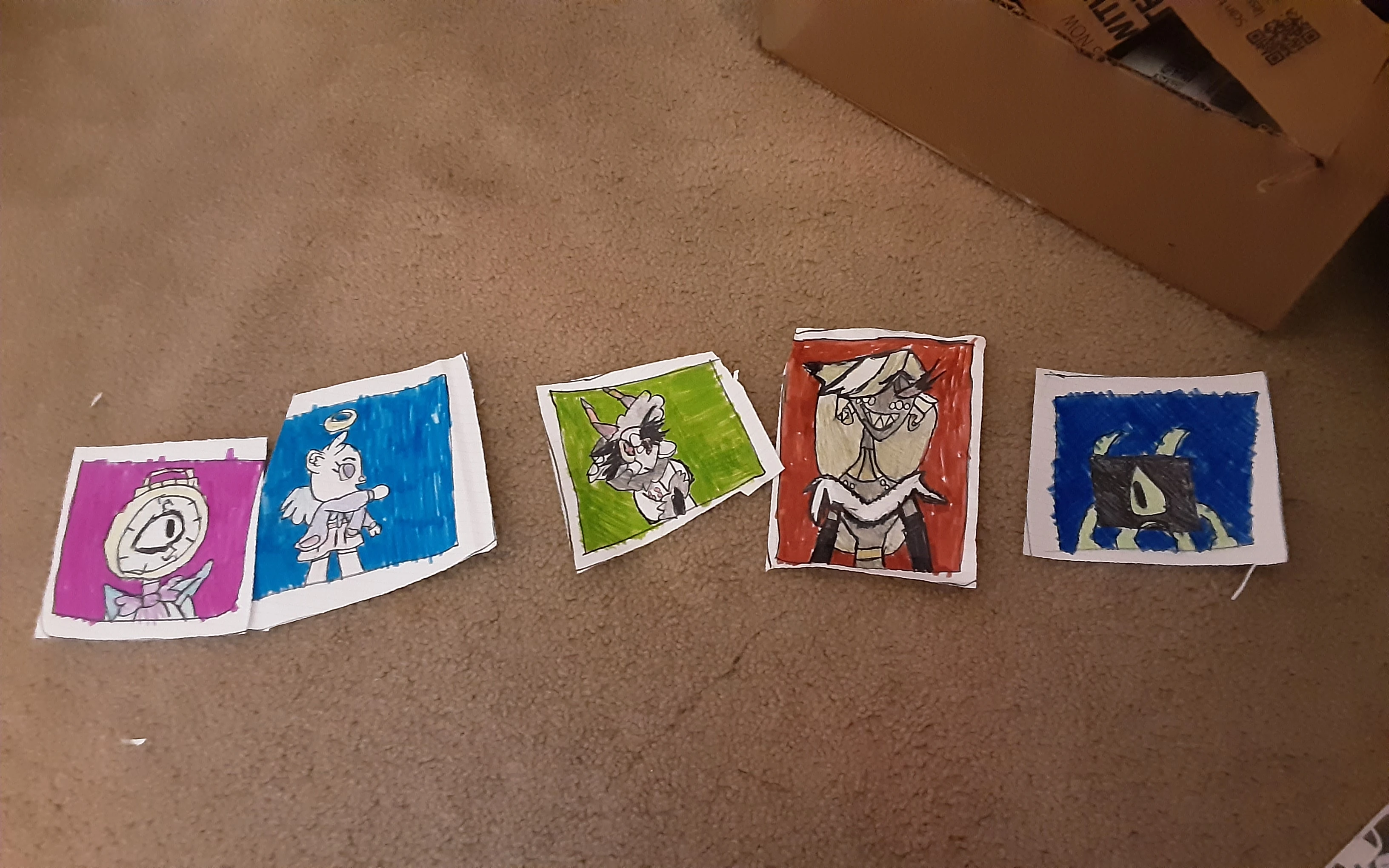 I finally cut out the background characters drawings | Fandom