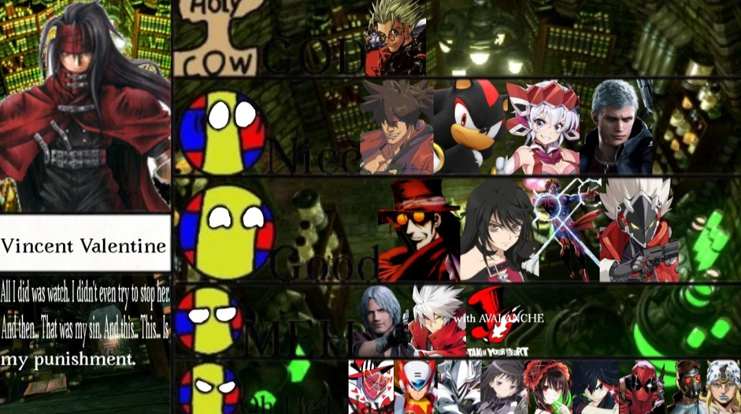 Vincent Valentine Matchup Idea Tier List | Fandom