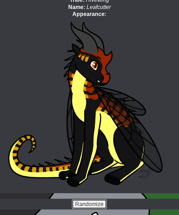 finshed the ref sheet for leaf cutter the first hivewing oc out of the ...